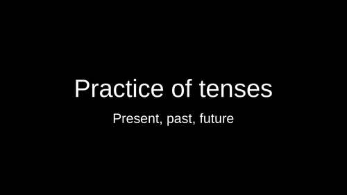 An introduction to the present, perfect and near future in French ...
