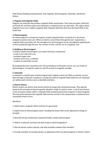 Science reading comprehension worksheets | Teaching Resources