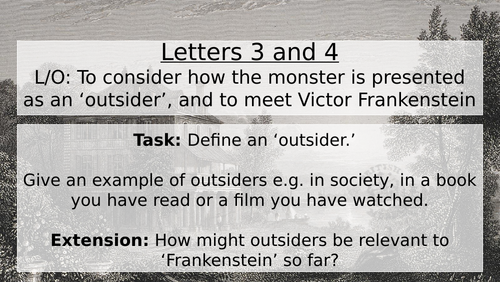 Frankenstein - Full Unit of Work - AQA GCSE Literature Paper 1 ...