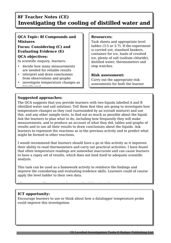 KS3 Year 8 science assessments | Teaching Resources
