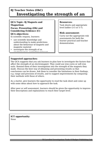 KS3 Year 8 science assessments | Teaching Resources