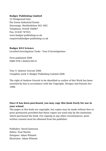 KS3 Year 8 science assessments | Teaching Resources