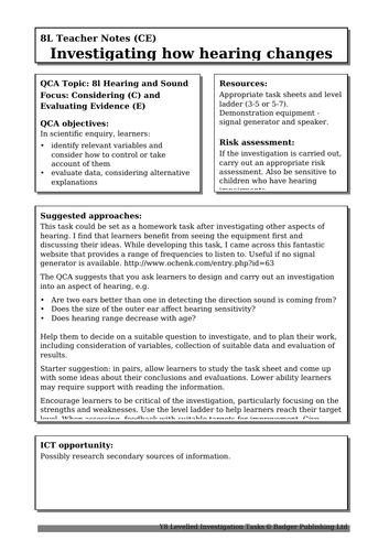 KS3 Year 8 science assessments | Teaching Resources