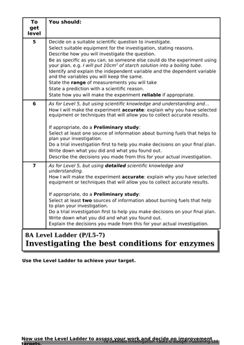 KS3 Year 8 science assessments | Teaching Resources