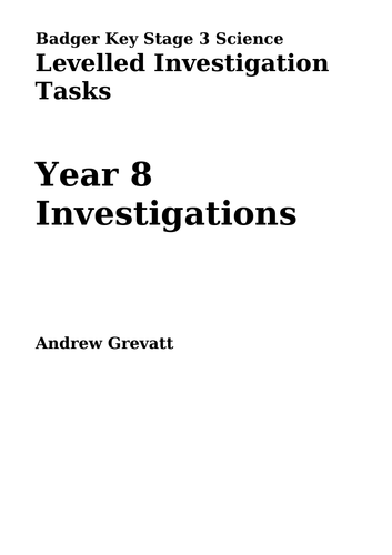 KS3 Year 8 science assessments | Teaching Resources