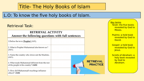 AQA GCSE RS Islam Beliefs: The Holy Books of Islam | Teaching Resources