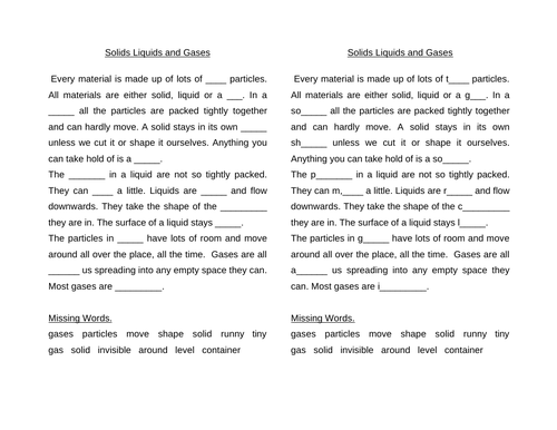 Science Year 4 Planning Friction Habitats Moving and Growing Liquids ...