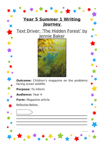 The Hidden Forest by Jeannie Baker - Year 5 Unit of Writing Resources ...
