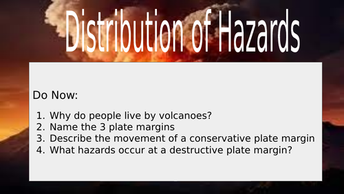 Distribution of Natural Hazards | Teaching Resources