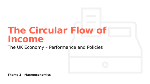 Edexcel Economics A - Macro Theme 2 Circular Flow of Income | Teaching ...