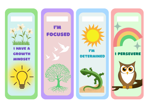 Motivational Growth Mind Set Bookmarks, PSHE, Reading, English ...