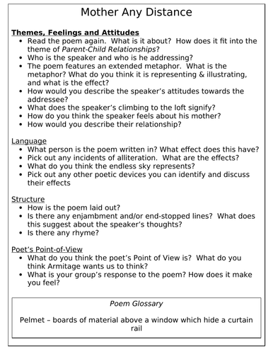 Love and Relationships Poetry | Teaching Resources