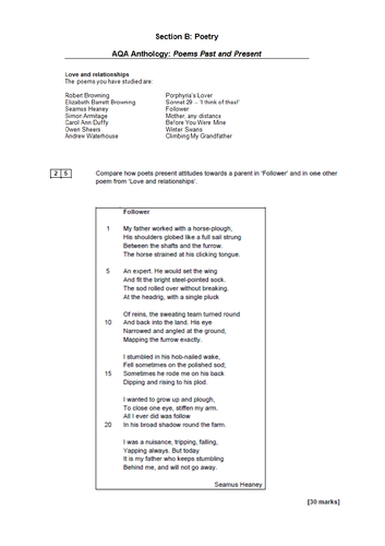 Love and Relationships Poetry | Teaching Resources