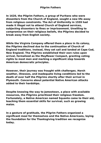 AQA GCSE Migration - The North American Colonies | Teaching Resources