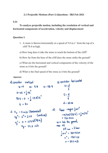 IBDP Physics 2.1 Motion | Teaching Resources