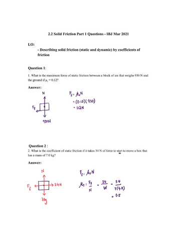 IBDP Physics 2.2 Forces | Teaching Resources