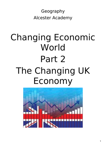 Booklet for teaching Paper 2 GCSE Geography Changing Economic World ...