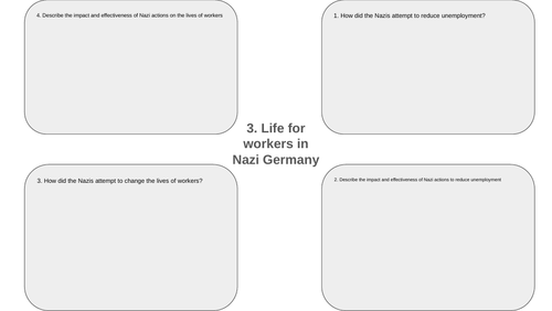 GCSE History Revision Mat - Life for Workers in Nazi Germany | Teaching ...