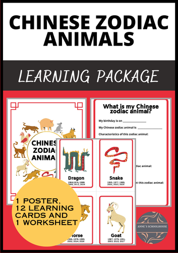 Chinese Zodiac Animals - Learning Package -Chinese New Year - Asian ...