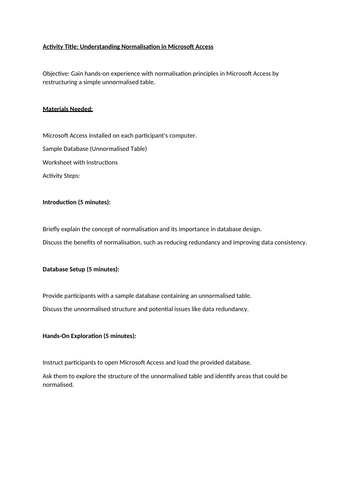 Level 3 BTEC IT - Unit 2: Creating Systems to Manage Information ...
