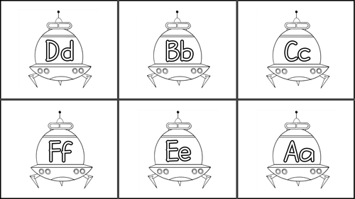 EYFS Space Alphabet Cards | Teaching Resources