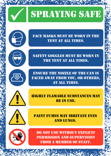 Spray paint safety poster | Teaching Resources