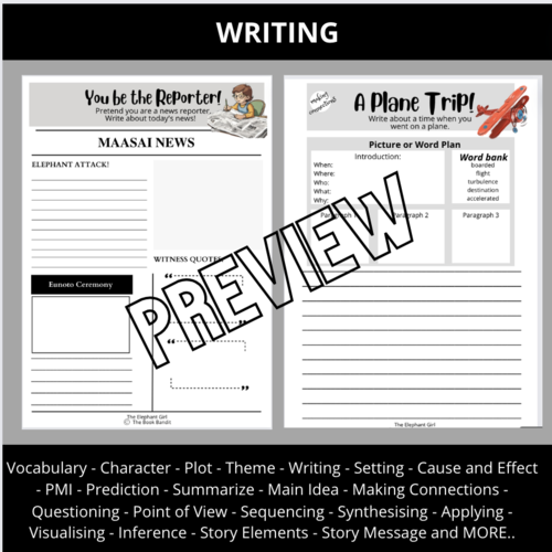 THE ELEPHANT GIRL NOVEL STUDY | Teaching Resources