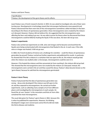 Pasteur’s Germ Theory 1860-75 – Medicine Part 2 - IGCSE History – Paper ...
