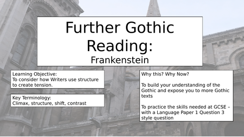 Gothic - Frankenstein - Structure lesson | Teaching Resources
