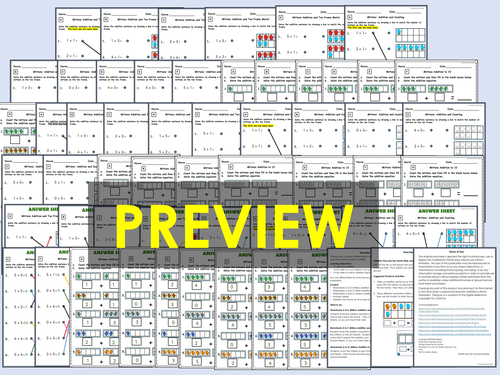Addition within 10 Worksheets Ten Frame Mittens Winter | Teaching Resources