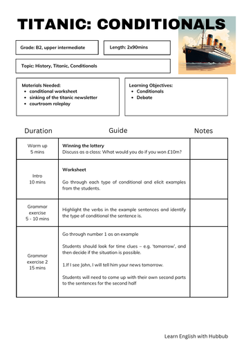 Conditionals: Titanic | Teaching Resources