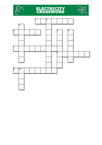 KS3 Electricity Crossword | Teaching Resources
