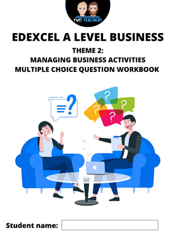 Edexcel A Level Business Theme 2: Managing Business Activities Multiple ...