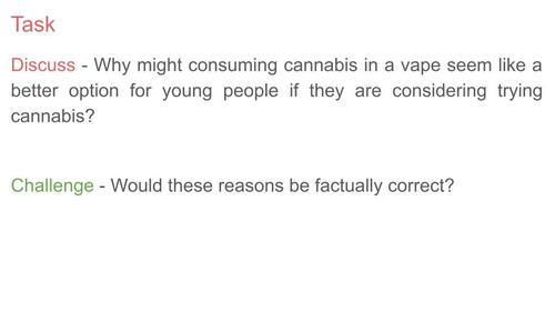 Cannabis Vapes / Pens PSHE | Teaching Resources