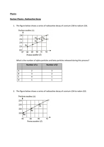 Nuclear Energy and Radioactive Decay Worksheets (45 Questions w/ Answers!) | Teaching Resources
