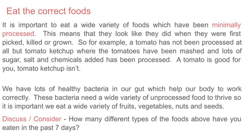 Healthy eating form time tutorial | Teaching Resources