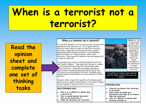 Terrorism Introduction | Teaching Resources
