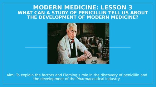 AQA HEALTH AND THE PEOPLE LESSON 3 PENICILLIN | Teaching Resources