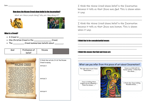 How does the Nicene Creed show belief in the Trinity? | Teaching Resources