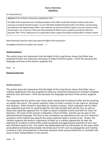 MODEL ANSWERS AND TASKS BUNDLE - Edexcel IGCSE History Paper 1 Exam ...