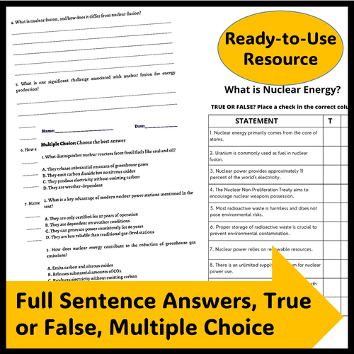 Pros and Cons of Nuclear Energy - Reading Comprehesnion, Debate ...