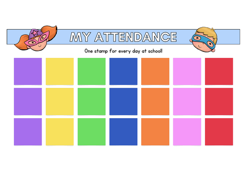 Attendance Hero Tracking Booklet and Certificate | Teaching Resources