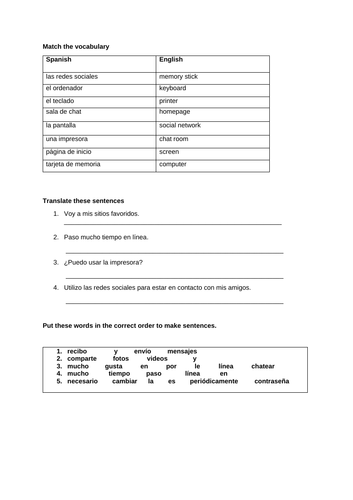 Spanish GCSE - Social media review | Teaching Resources