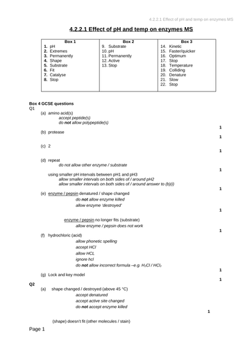 Effect of pH and temperature on enzymes | Teaching Resources