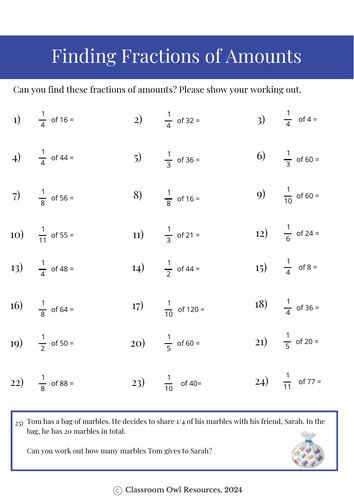 Finding Unit Fractions of Amounts | Teaching Resources Finding Unit Fractions of Amounts | Teaching Resources