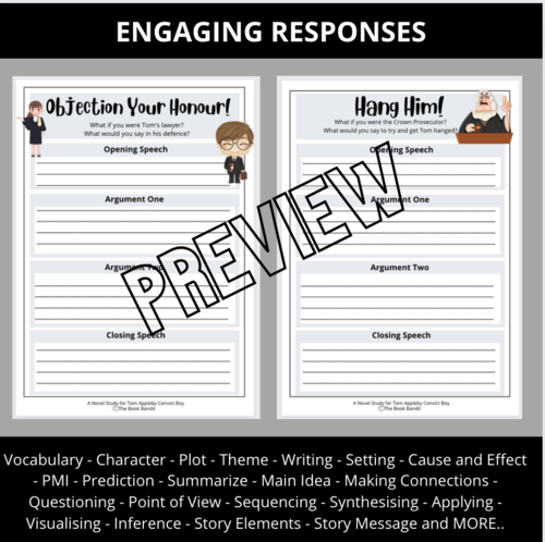 TOM APPLEBY CONVICT BOY - Novel Study | Teaching Resources