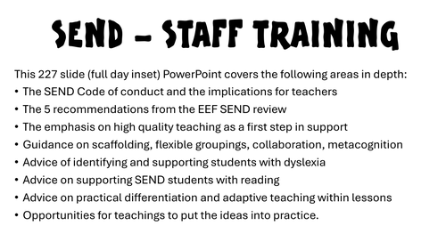 SEND Inset Training | Teaching Resources