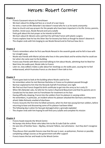 Heroes by Robert Cormier Narrative Overview | Teaching Resources
