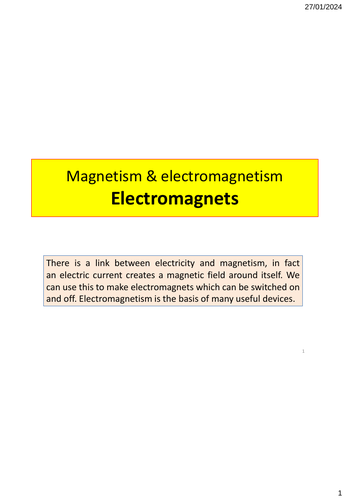 GCSE Physics Electromagnets | Teaching Resources