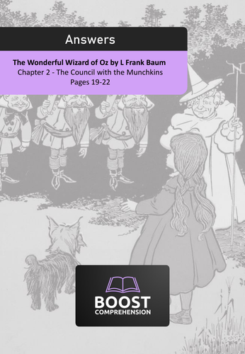 The Wonderful Wizard of Oz Reading Comprehension x3 Lessons for Years 4 ...